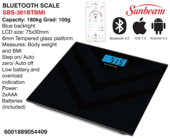 Sunbeam bluetooth scale
