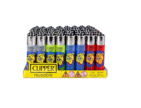 Clipper Lighters – The Bulldog (Translucent, 48s)